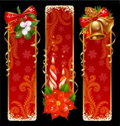 Vertical christmas banners Royalty Free Vector Image