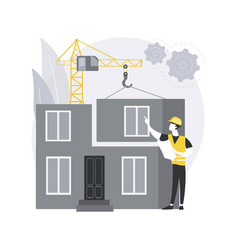 Modular home abstract concept Royalty Free Vector Image