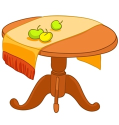 Cartoon home furniture table Royalty Free Vector Image