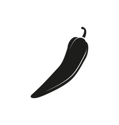 Icon chilli black on white Royalty Free Vector Image