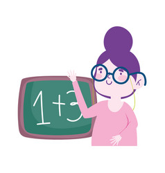 School classroom with teacher and pupils Vector Image