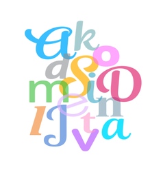 Funny alphabet letters with various designs Vector Image