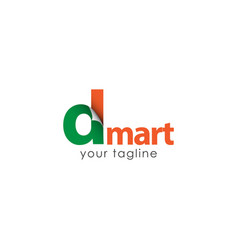 D mart logo template design Royalty Free Vector Image