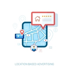 Local city map mobile navigation flat icon Vector Image