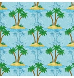 Tropical palm tree seamless pattern Royalty Free Vector
