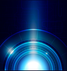 Abstract circle technology light blue background Vector Image