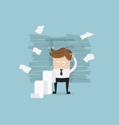 Cartoon santa claus reading a long list gifts Vector Image