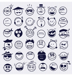 Set different emoticons Royalty Free Vector Image