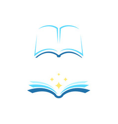 Open book coffee logo symbol icon design Vector Image