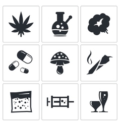 Drug addiction infographic set Royalty Free Vector Image