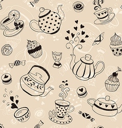 Tea time background Royalty Free Vector Image - VectorStock