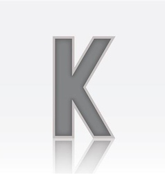 Letter k english alphabet writing practice Vector Image