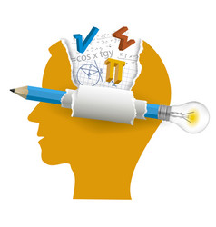 Student mathematics smart solutions concept Vector Image