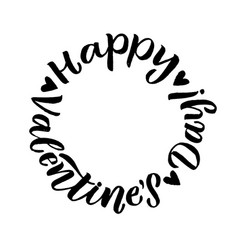 Happy valentines day black and red lettering white