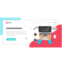 Programming and coding concept Royalty Free Vector Image