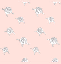 Subtle seamless pattern with drawn florals Vector Image