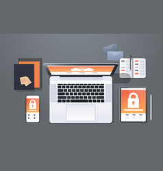 Online network security data protection concept Vector Image