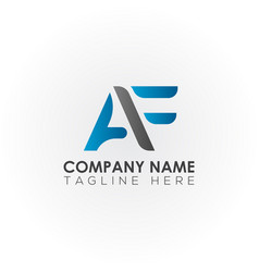 Initial af letter logo with creative modern Vector Image