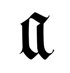 Letter a in gothic style alphabet symbol Vector Image