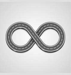 Track road infinity road highway Royalty Free Vector Image