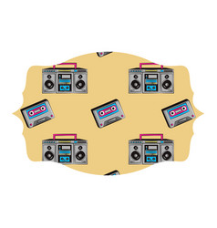 90s retro radio stereo Royalty Free Vector Image