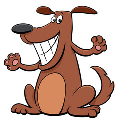 Standing dog pet cartoon character Royalty Free Vector Image