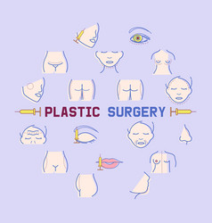 Plastic surgery banner face Royalty Free Vector Image