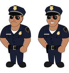 Police officers in brown uniform Royalty Free Vector Image