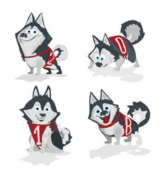 Detective with magnifying glass and tracker dog Vector Image