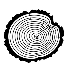 Wooden log cut Royalty Free Vector Image - VectorStock