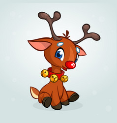 Cartoon reindeer rudolph Royalty Free Vector Image