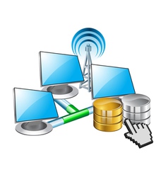 Computer networking and data Royalty Free Vector Image