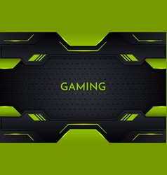 Gaming background with blue gradient and lighting Vector Image