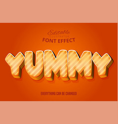 Candy text editable font effect Royalty Free Vector Image