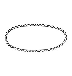 Circle and square scalloped frames set Royalty Free Vector