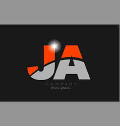 Alphabet letter combination ja j a with grunge Vector Image