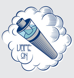 Simple vape mod logo Royalty Free Vector Image