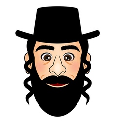 Jewish orthodox rabbi avatar icon Royalty Free Vector Image