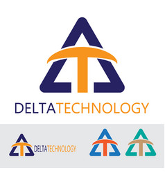 Abstract technology blue logo Royalty Free Vector Image