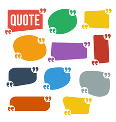Quote frame set frame for text comment Royalty Free Vector