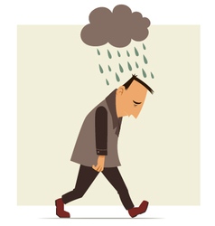 Sad man concept Royalty Free Vector Image - VectorStock