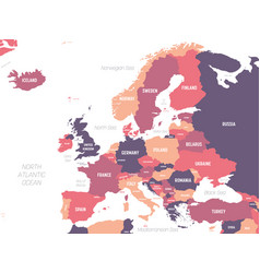Colorful map of europe Royalty Free Vector Image