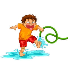 Kid throwing sand Royalty Free Vector Image - VectorStock