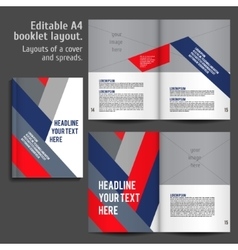 A4 book layout design template Royalty Free Vector Image