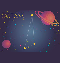 Constellation octans Royalty Free Vector Image