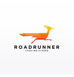 Roadrunner logo line art Royalty Free Vector Image
