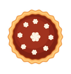 Traditional american homemade chocolate pie Vector Image
