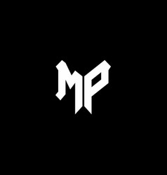 Mp logo monogram isolated on circle element Vector Image