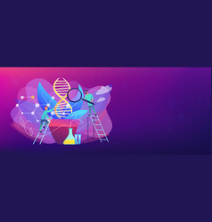 Genetically modified plants concept banner header Vector Image