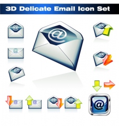 Set of 3d colorful arrow logos icons Royalty Free Vector